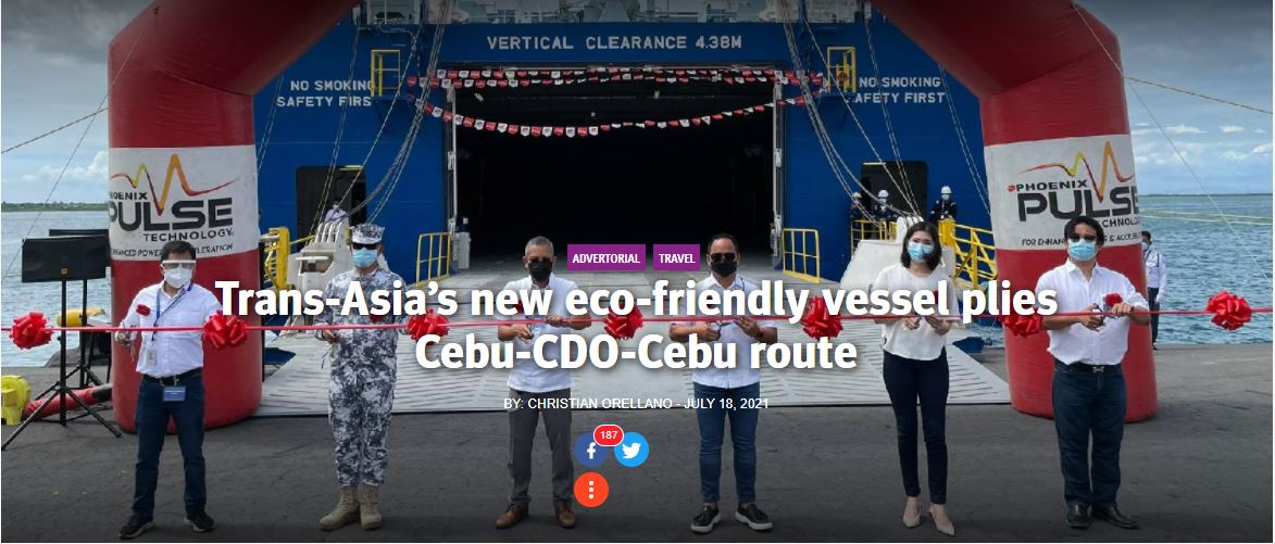 Trans-Asia’s New Eco-Friendly Vessel - Trans-Asia Shipping Lines, Inc